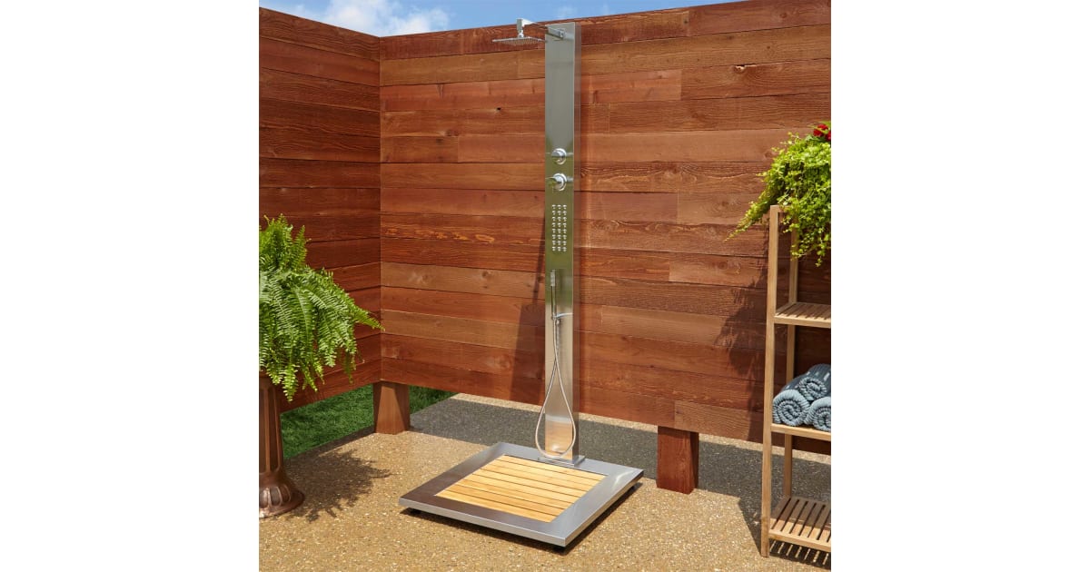 Signature Hardware 413240 Abner Stainless Steel Thermostatic Outdoor ...