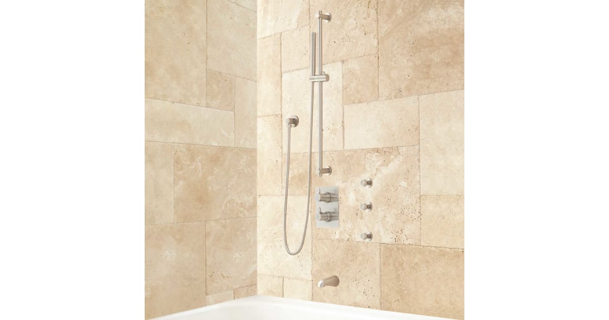 Signature Hardware 414862 Hinson Thermostatic Shower System with Hand ...