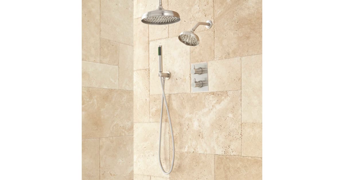 Signature Hardware 414866 Hinson Thermostatic Shower System with 8 ...