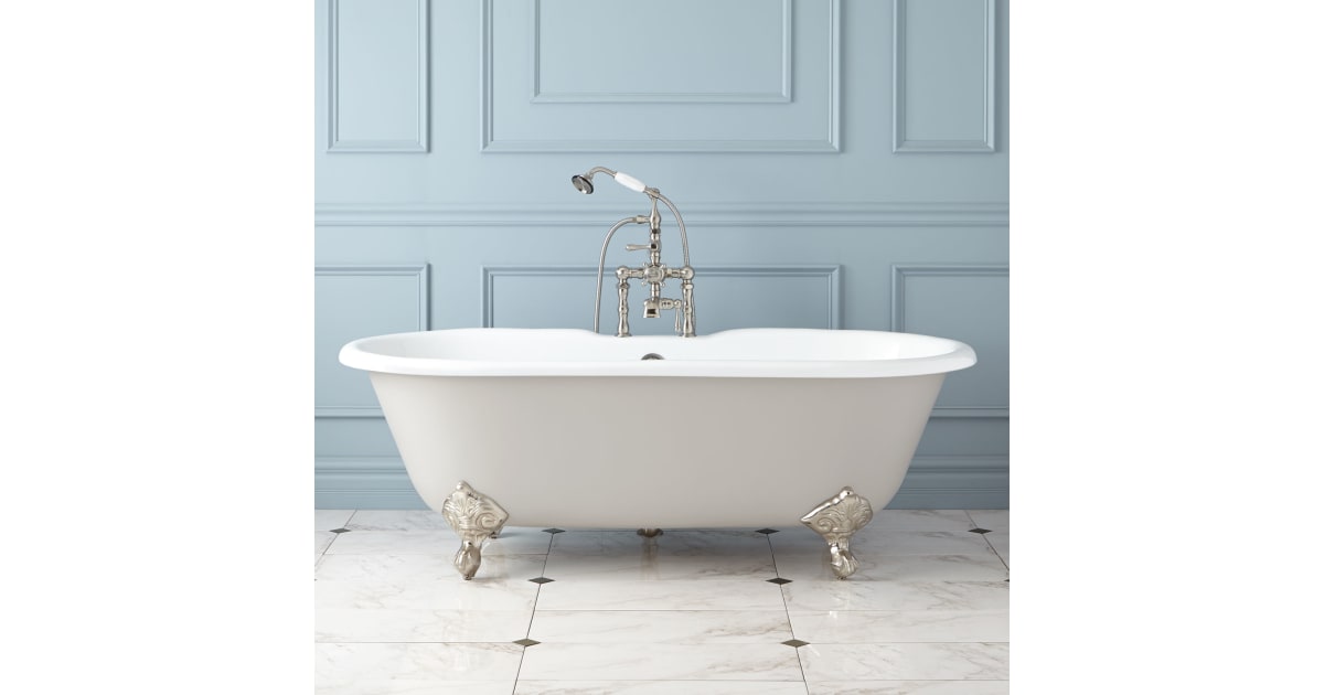 Signature Hardware 415186 Sanford 66" Cast Iron Soaking Clawfoot Tub ...