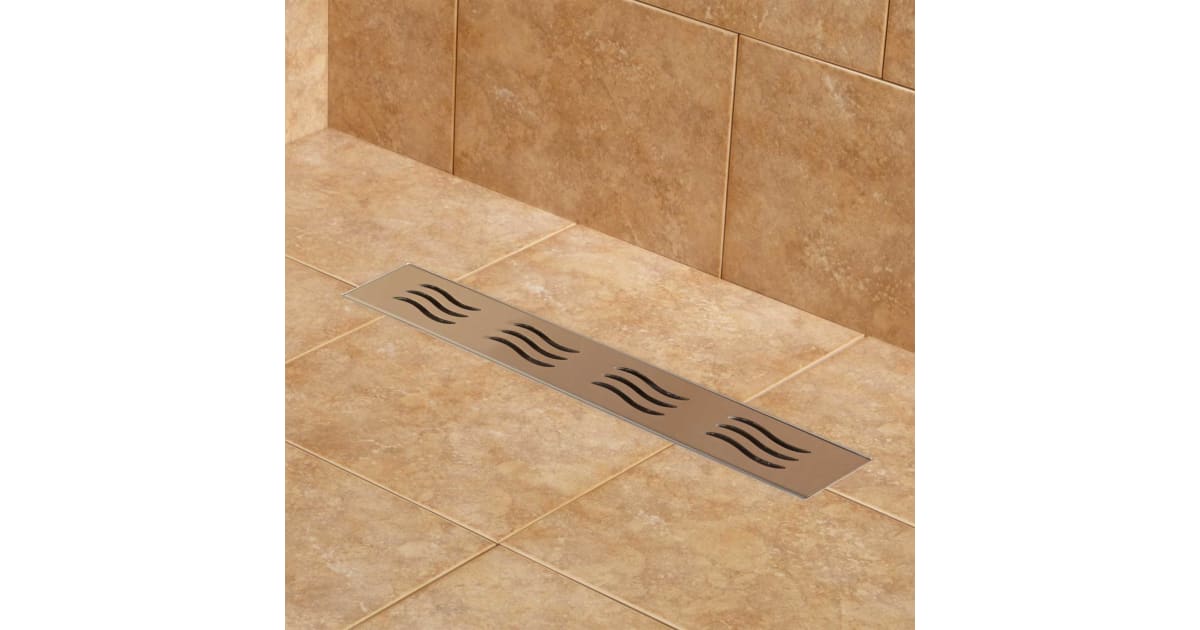 Signature Hardware 415502 Licata 18" Linear Shower Drain - Less Flange ...