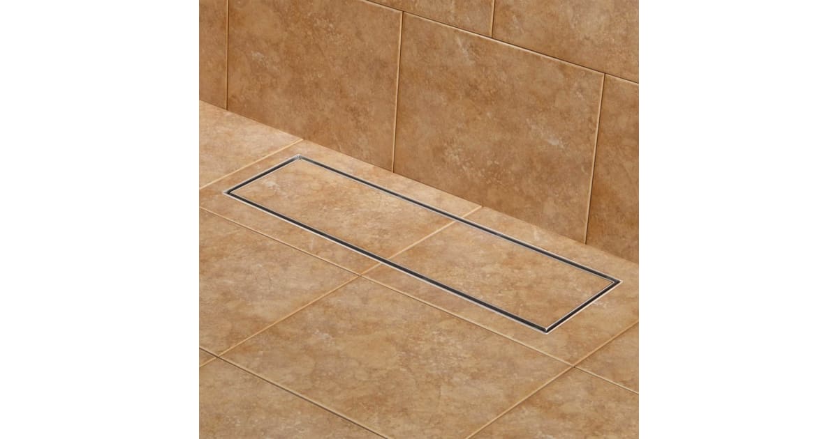 Signature Hardware 415685 Cohen Wide 24" Linear Shower Drain with ...