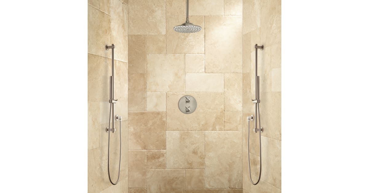 Signature Hardware 420952 Bisset Thermostatic Shower System - Rainfall ...