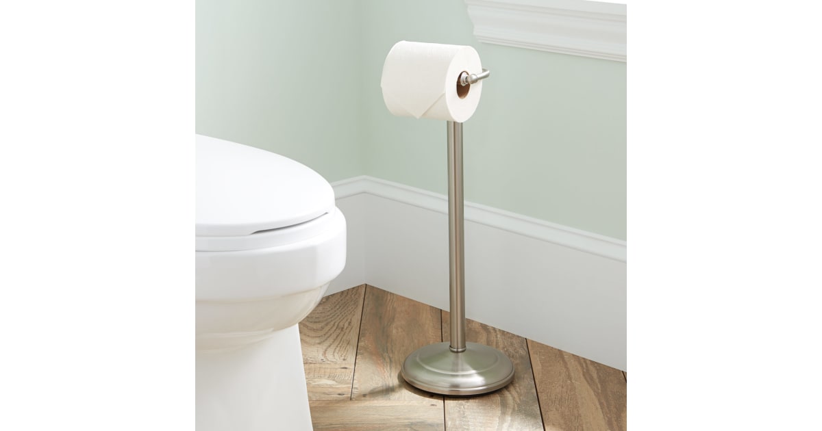 Signature Hardware 422171 Free Standing Spring Bar Toilet Paper Holder ...