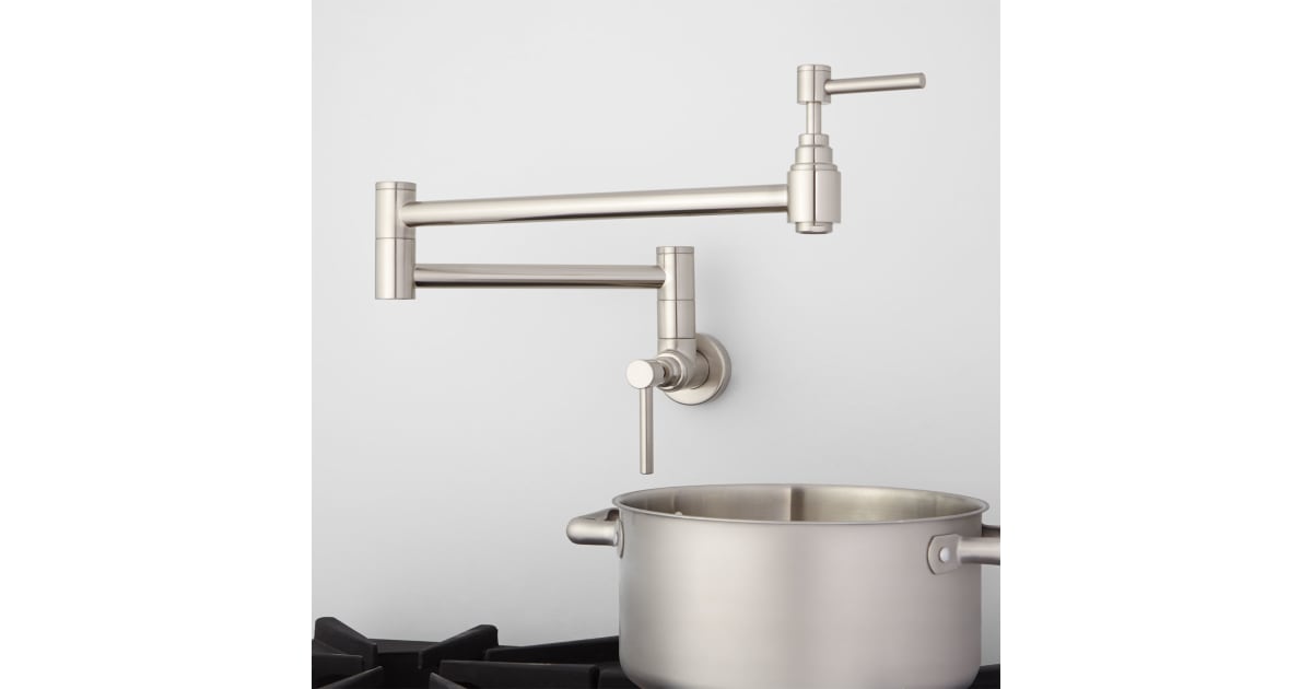 Signature Hardware 422755 Straebler Retractable Wall-Mount Pot Filler ...