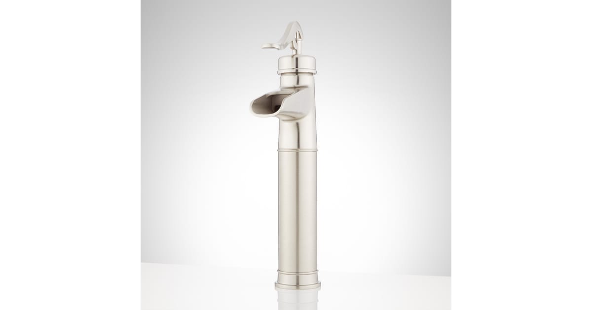 Signature Hardware 426808 Melton Vessel Waterfall Bathroom Faucet with ...