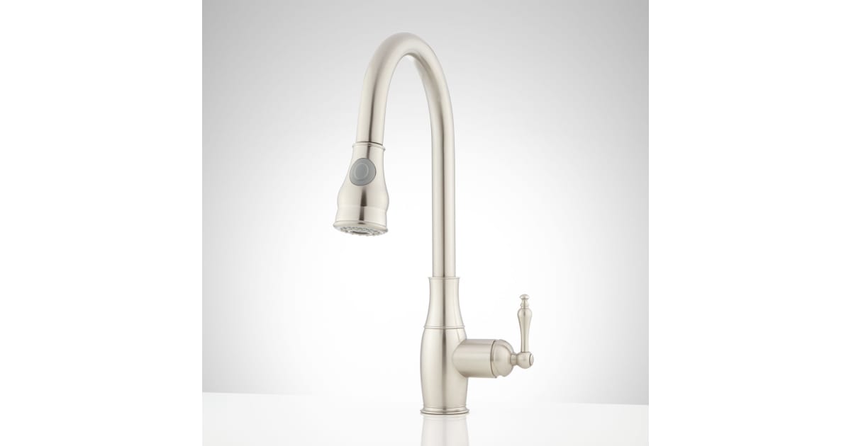 Signature Hardware 430299 Destan 1.8 GPM Single Hole Pull-Down Kitchen ...