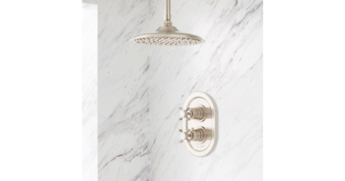 Signature Hardware 431829 Waterson Thermostatic Shower System with 10 ...