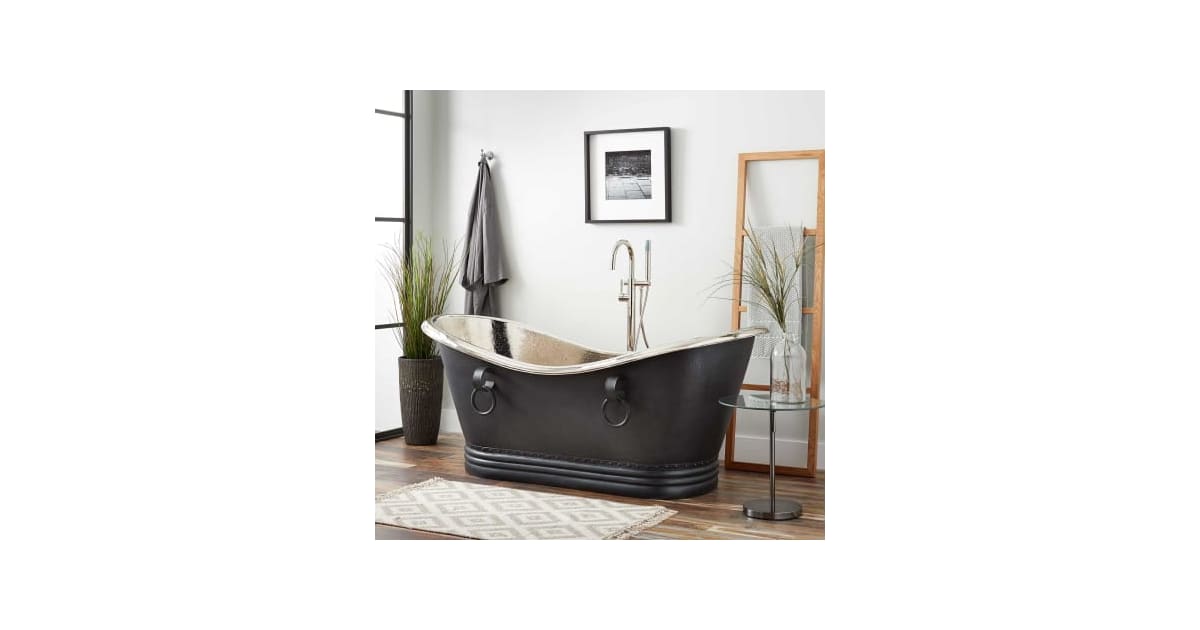 Signature Hardware 431873-AIR Sawyer 72" Hammered Copper Double Slipper ...