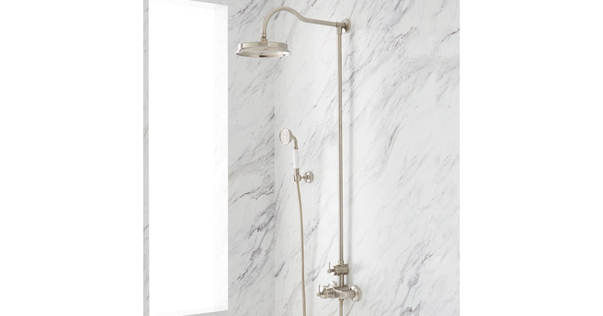 Signature Hardware 433227 Cooper Thermostatic Exposed Pipe Shower ...