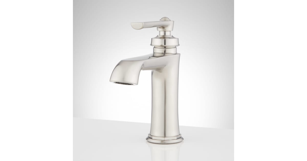 Signature Hardware 433247 Cooper Single Hole Bathroom Faucet with Pop ...