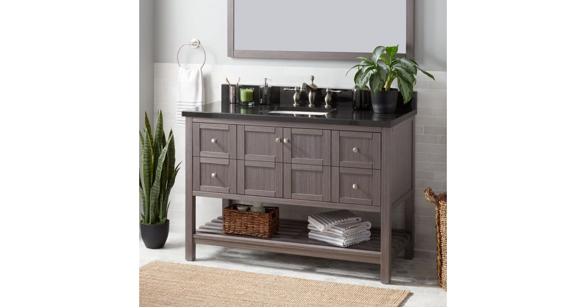 Signature Hardware 433684 Everett 48" Single Vanity Set with Wood ...