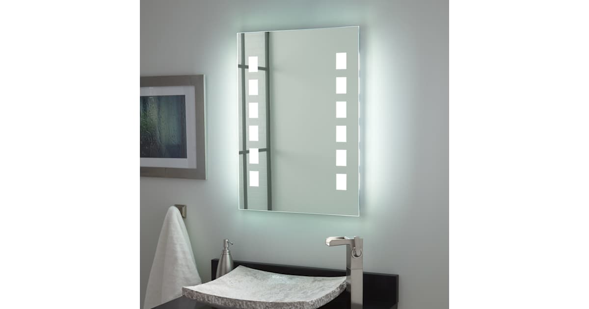 Signature Hardware 433783 Volta 20" W x 27-1/2" H LED Lighted Frameless ...