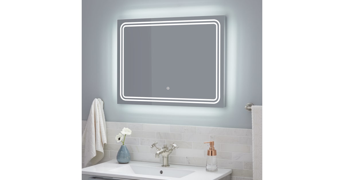 Signature Hardware 433798 Turing 32" W x 24" H LED Lighted Frameless ...