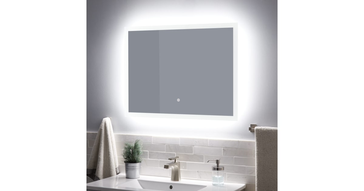 Signature Hardware 433814 Araica 32" W x 24" H LED Lighted Frameless ...