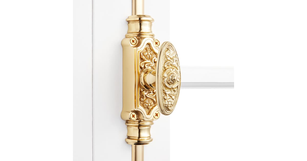 Signature Hardware 436209 Dalston Solid Brass Cremone Bolt for 9' Doors | Ferguson Home