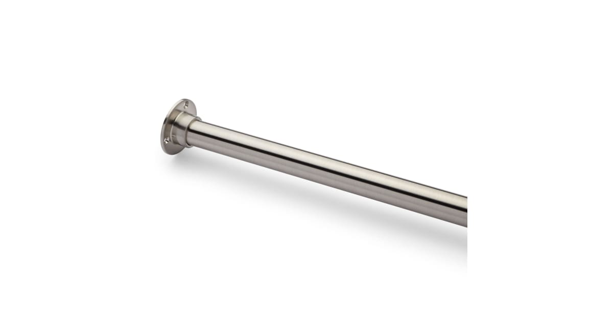 Signature Hardware 438594 84" Straight Solid Brass Shower Curtain Rod ...