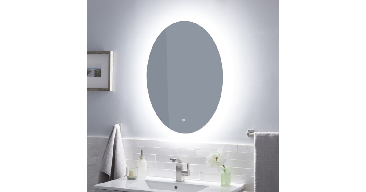 Signature Hardware 442993 Fahlman 24" W x 32" H Oval LED Lighted ...