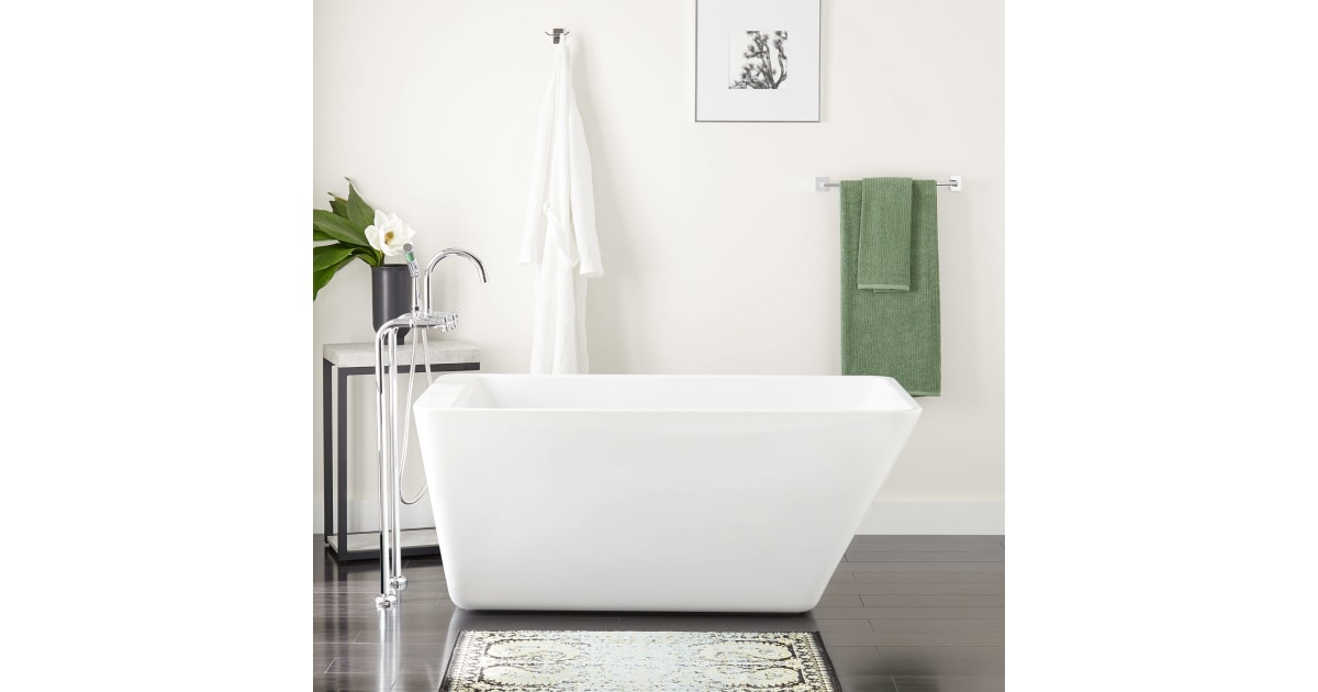 Signature Hardware 446341 Jaidyn 67" Acrylic Soaking Freestanding Tub ...