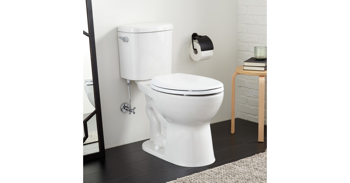 Signature Hardware 446544 Sarasota 1.28 GPF Two Piece Elongated Toilet ...