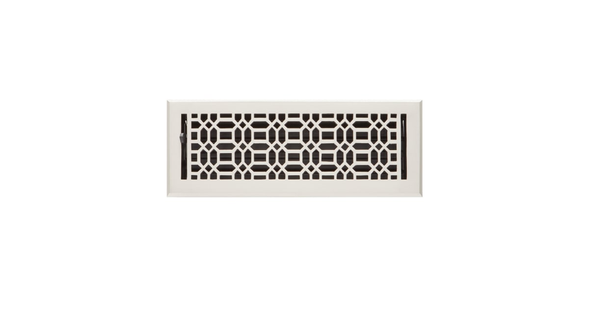 Signature Hardware 447560 Bradner Brass Floor Register - 4" x 14" (5" x ...