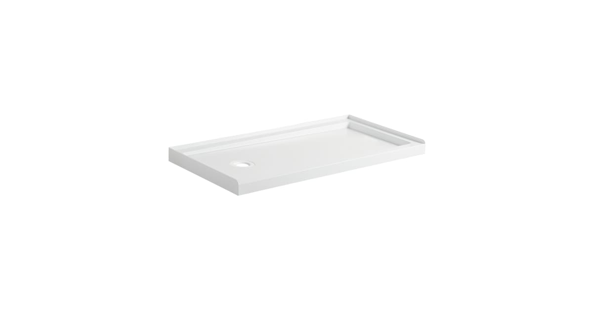 Signature Hardware SHSB6030LWH 60" x 30" Rectangular Shower Base with ...