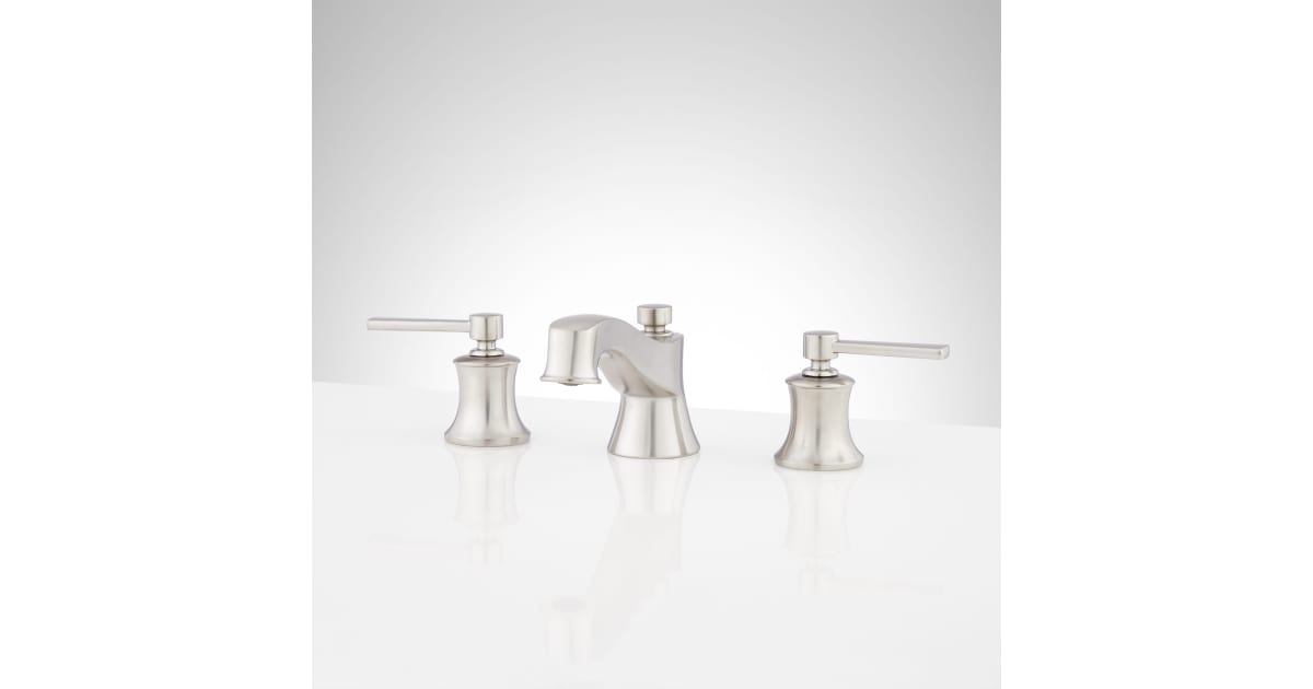 Signature Hardware SHWSCPT807ZBN Pendleton 1.2 GPM Widespread Bathroom Faucet with Pop-Up Drain ...
