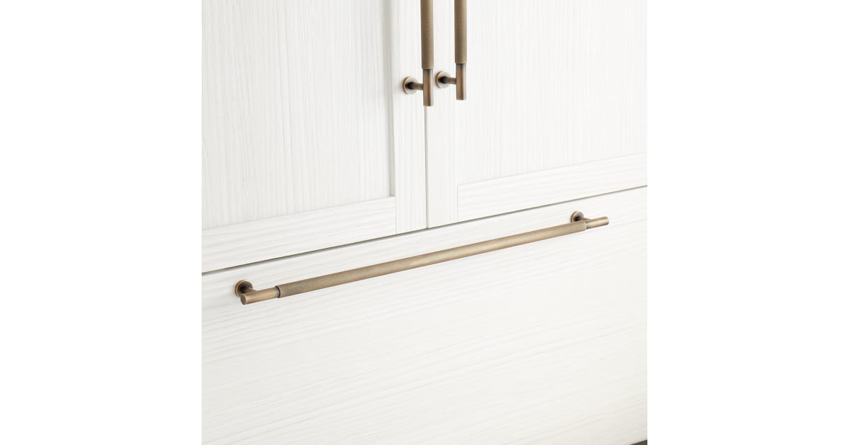 Signature Hardware 450360 24" Evinger Knurled Brass Appliance Pull ...