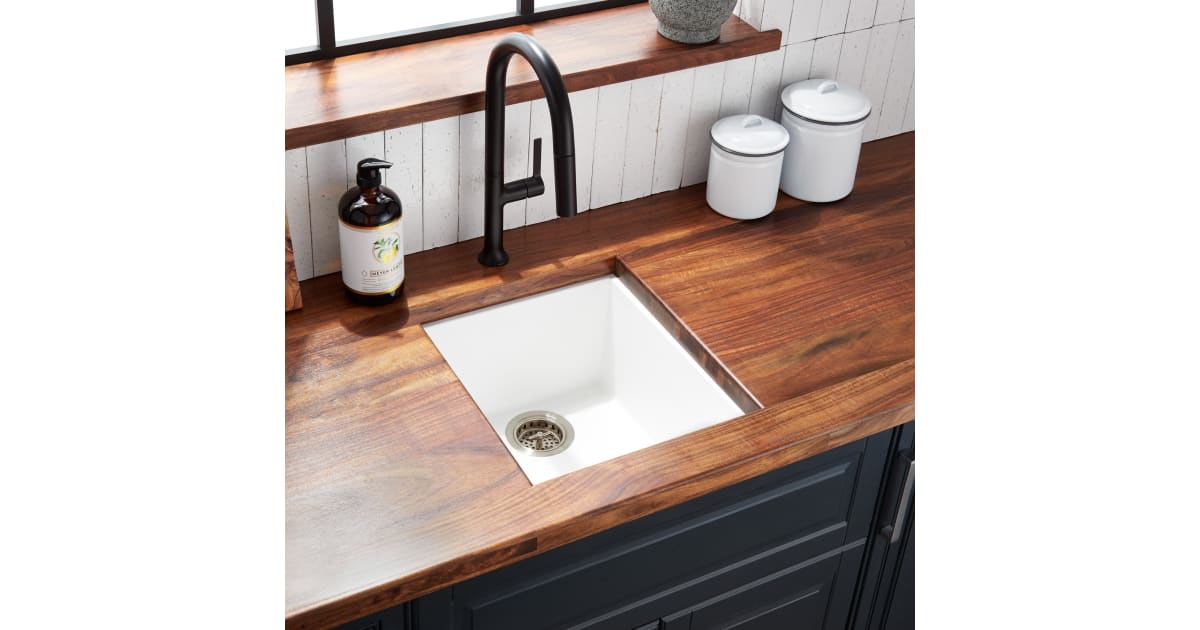 Signature Hardware 450399 Holcomb 16" Undermount Single Basin Granite ...