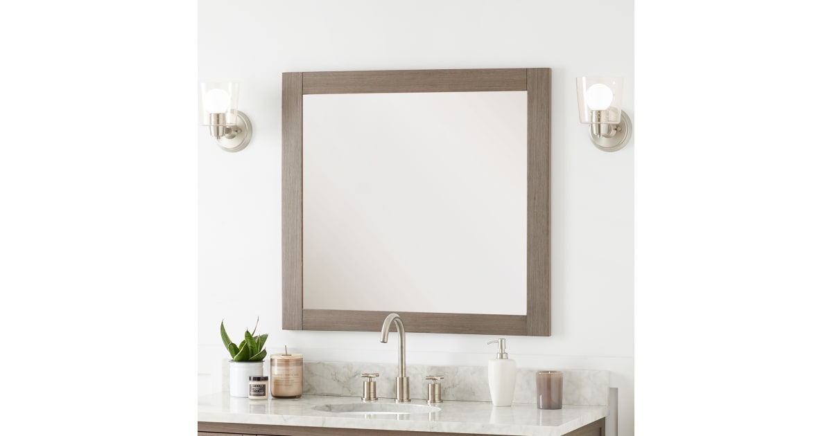 Signature Hardware 450556 Fallbrook 31-1/2" x 34" Framed Bathroom ...