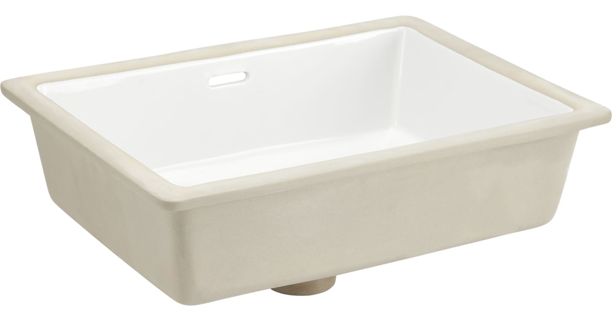 Signature Hardware SHERU1813WH Euric 20" Porcelain Undermount Bathroom ...