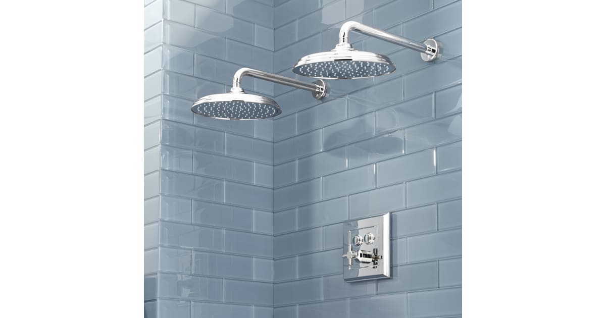 Signature Hardware 453686 Pinecrest Simple Select Dual Shower Head ...