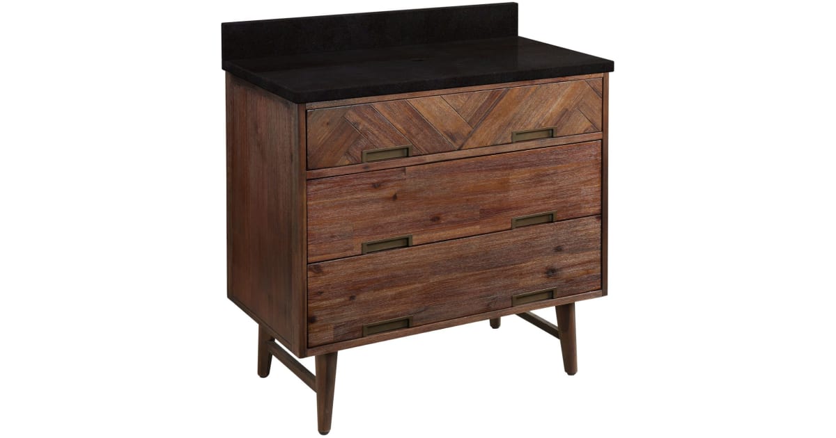 Signature Hardware 456904 Danenberg 36" Single Vanity Set with Wood ...