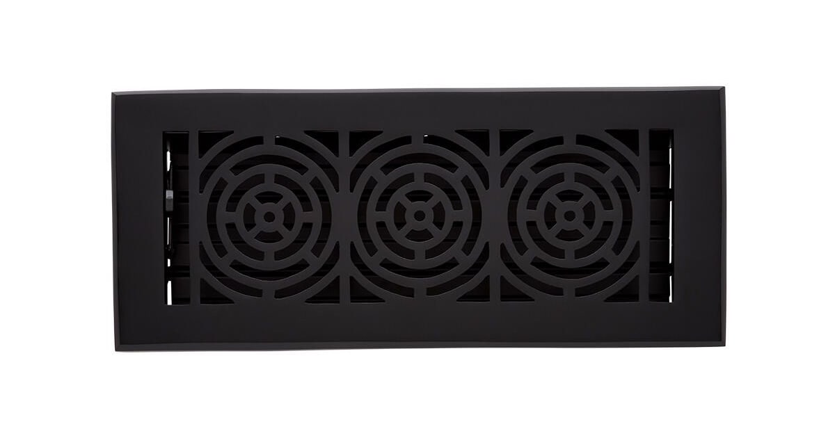 Signature Hardware 457073 Burrel Brass Floor Register - 4" x 12 ...