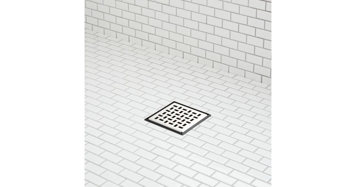 Signature Hardware 459350 Hickman Square Shower Drain with Drain Flange ...