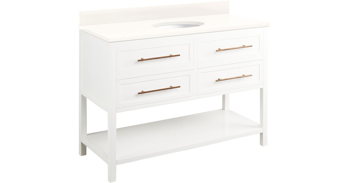 Signature Hardware 459614 Robertson 48" Freestanding Mahogany Single ...