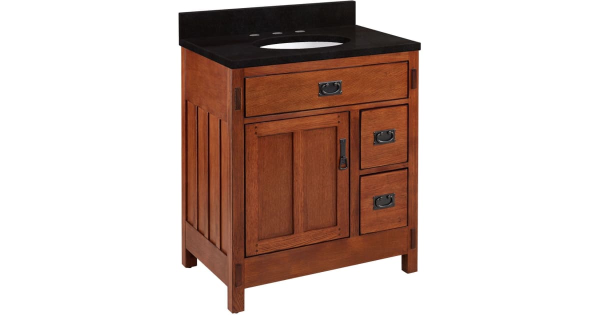 Signature Hardware 460577 American Craftsman 30" Single Vanity Set with ...