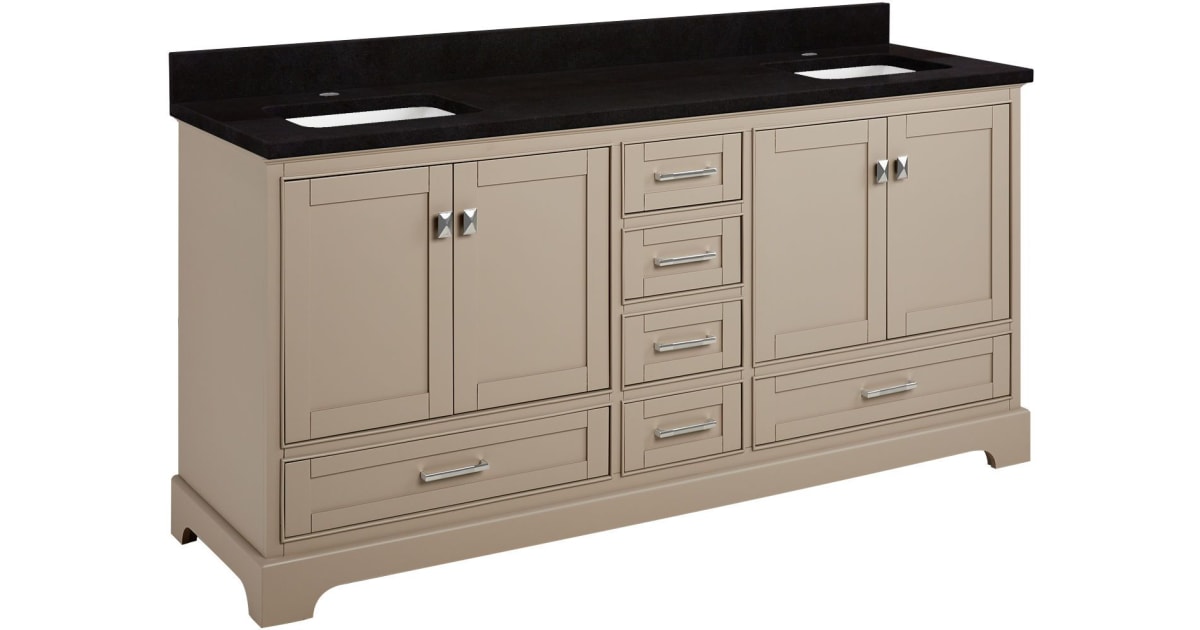 Signature Hardware 461398 Quen 72" Double Vanity Set with Cabinet ...