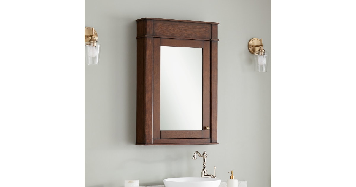 Signature Hardware 461760 Trossman 24" x 36" Framed 1 Door Medicine ...