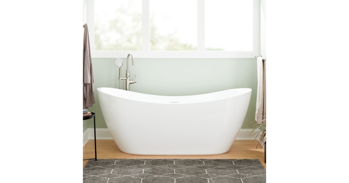 Signature Hardware 462576 Sheba 72" Acrylic Soaking Double Slipper ...