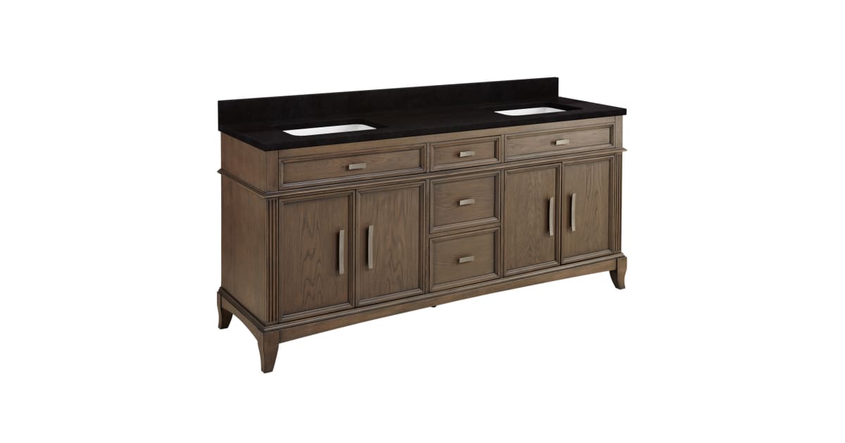 Signature Hardware 466900 Livia 72" Free Standing Double Vanity Set ...