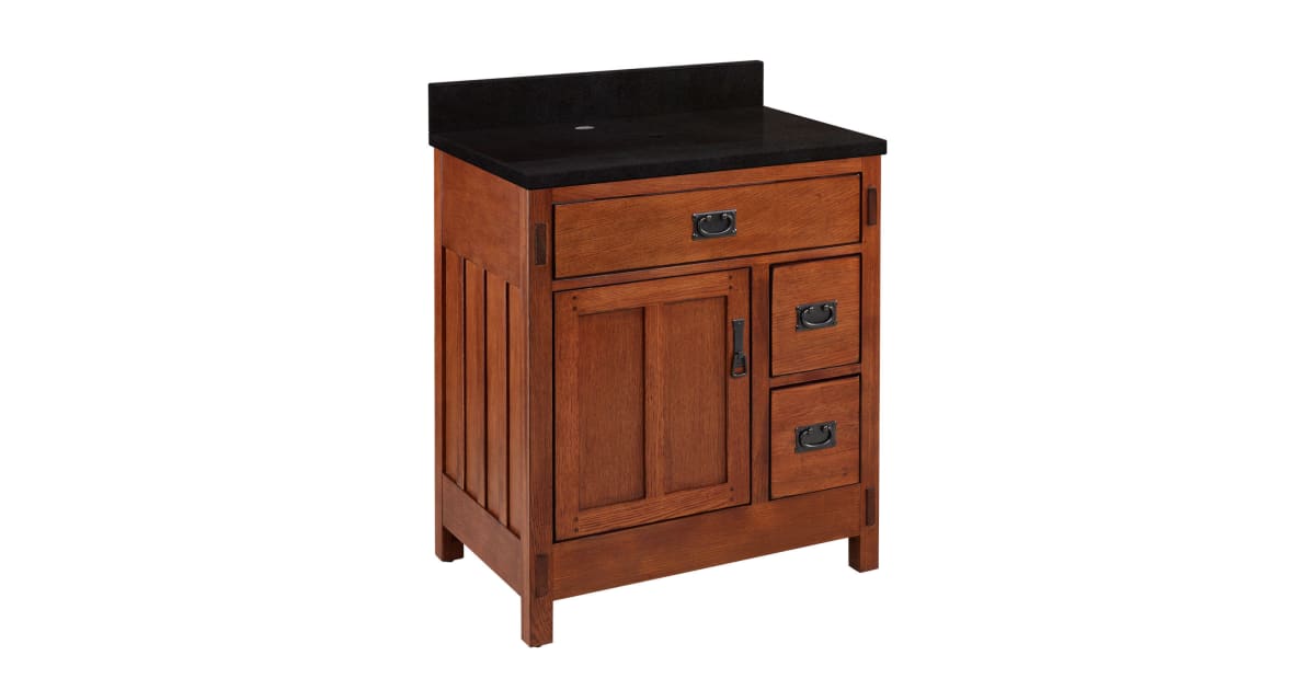 Signature Hardware 467991 American Craftsman 30" Single Vanity Set with ...
