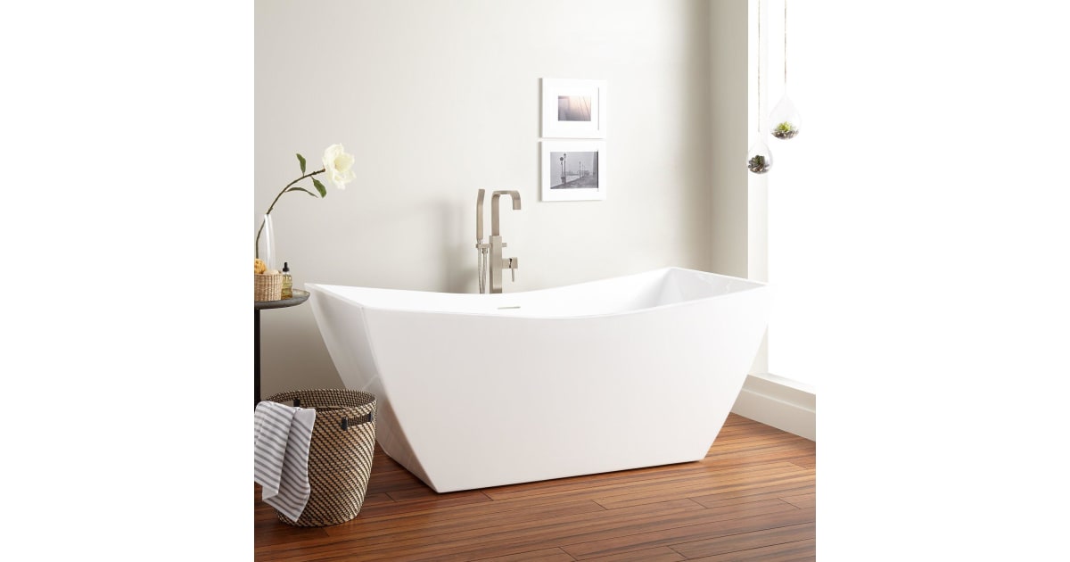 Signature Hardware 474100 Renlo 67" Acrylic Soaking Freestanding Tub ...