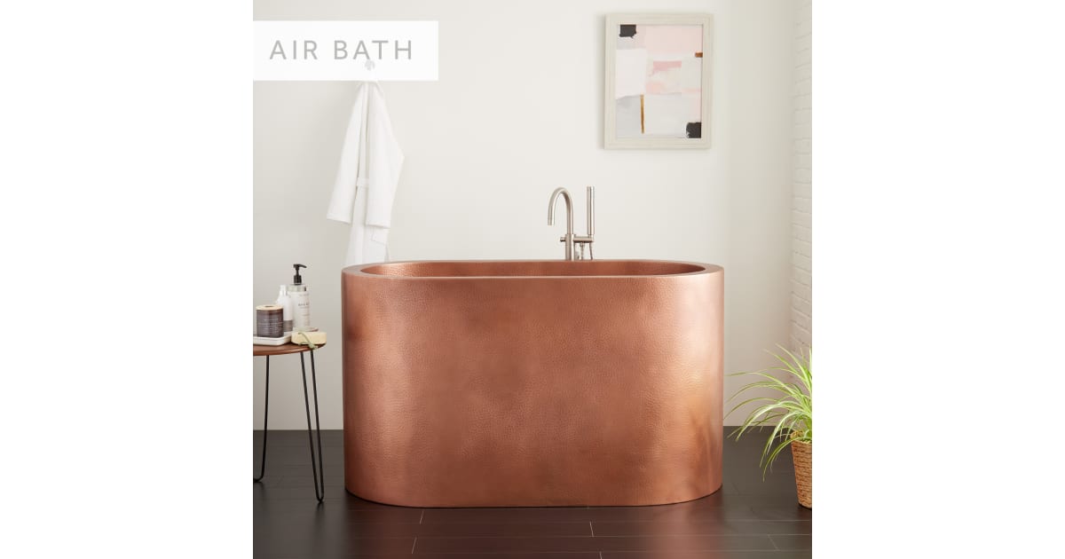 Signature Hardware 477847 Watson 60" Copper Soaking Freestanding Tub ...