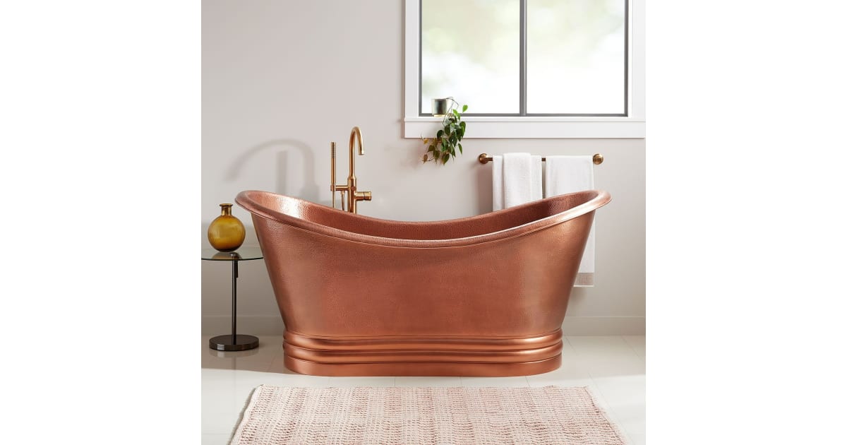 Signature Hardware 477849 Morgan 71" Copper Soaking Double | Build.com