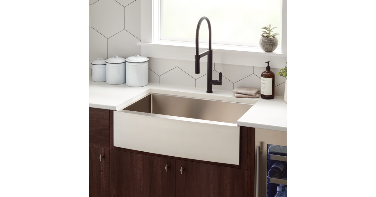 Signature Hardware 478425 Fournier 36" Farmhouse Single Basin Stainless ...