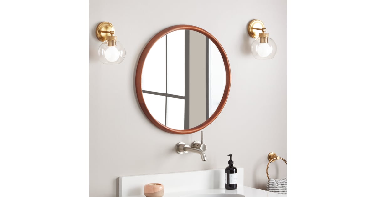 Signature Hardware 478477 Novak 24" x 24" Framed Bathroom Mirror ...