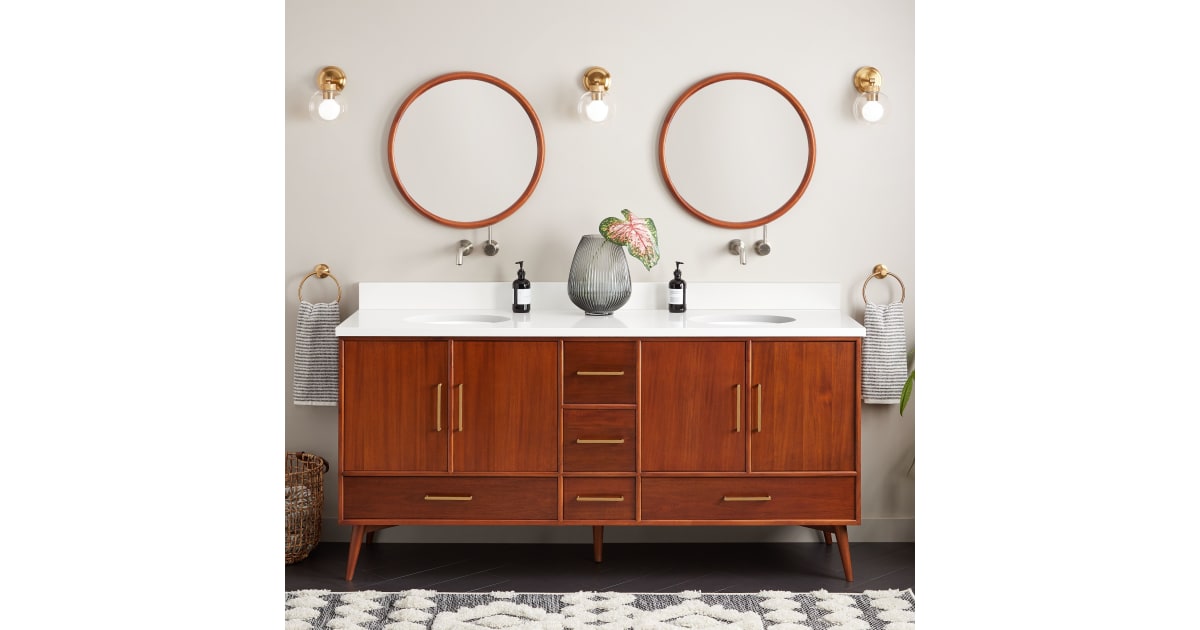 Signature Hardware 479010 Novak 72" Free Standing Double Vanity Set ...