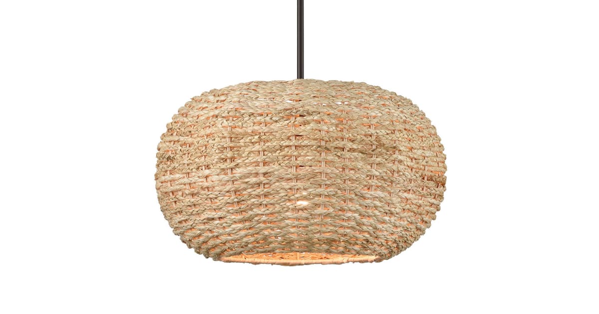 Signature Hardware 479857 Biddeford Single Light 18" Wide Pendant with ...