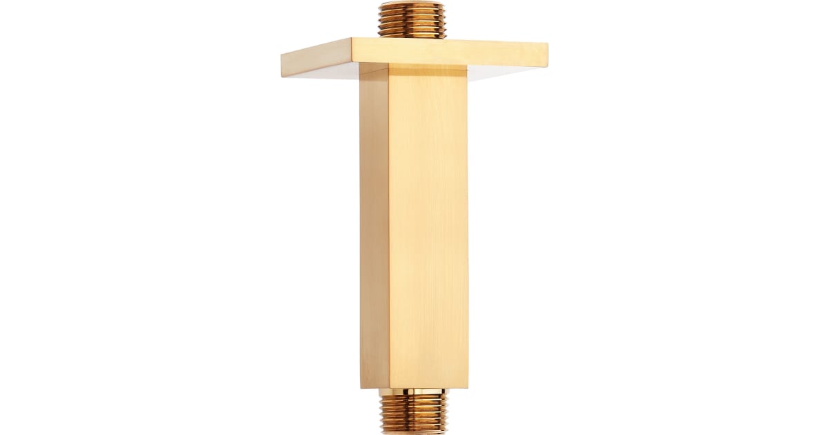 Signature Hardware SHRSC40SBG 4" Square Ceiling-Mount Shower Arm ...